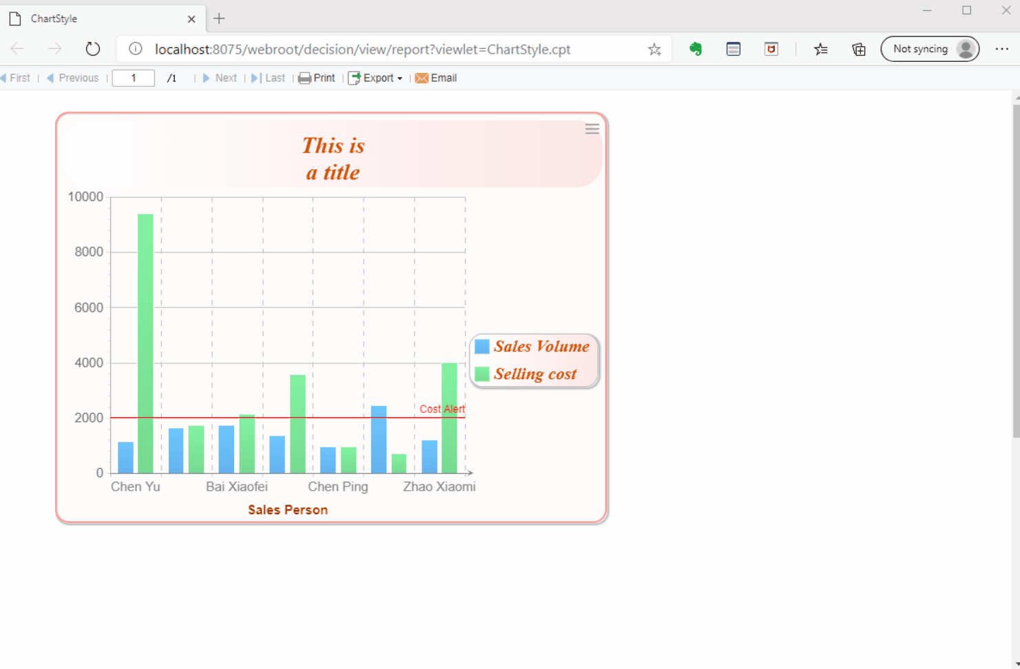 Chart Interaction-FineReport Help Document