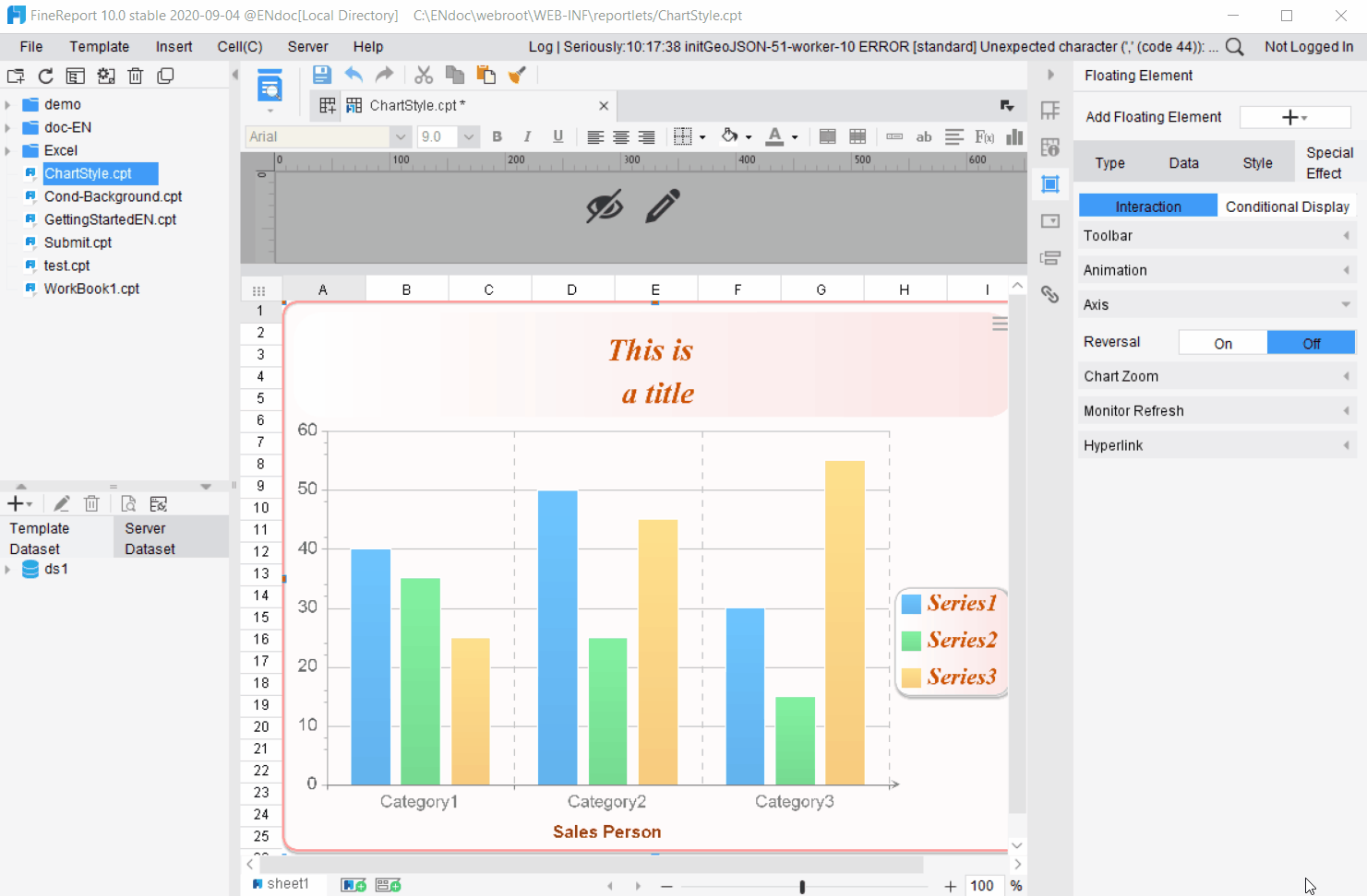 Chart Interaction-FineReport Help Document