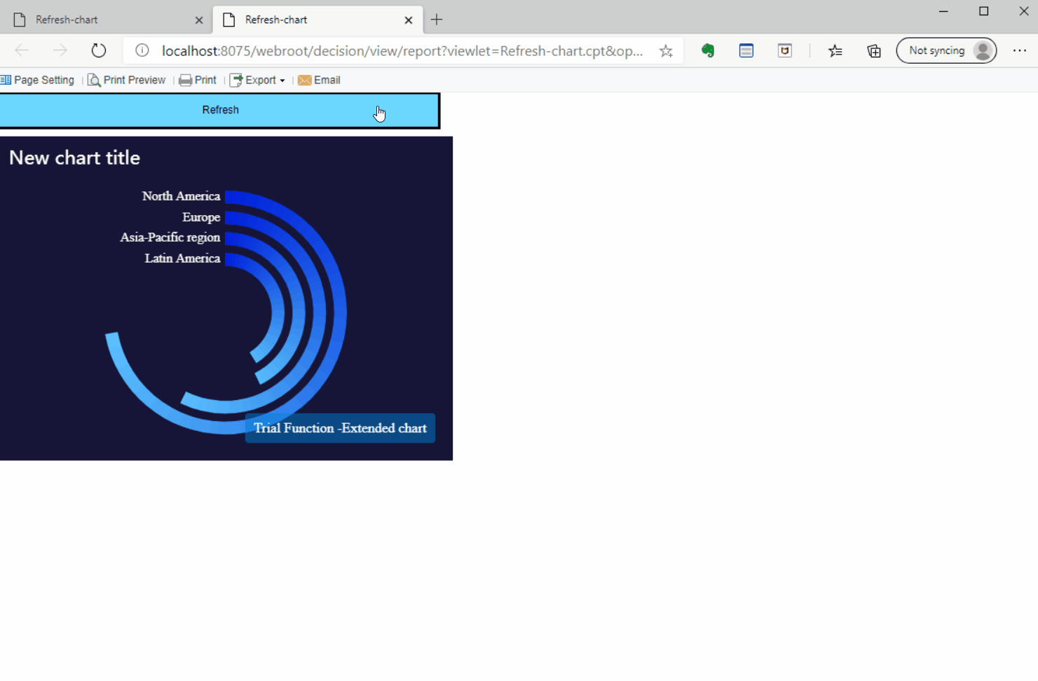 Chart Manual Refresh-FineReport Help Document