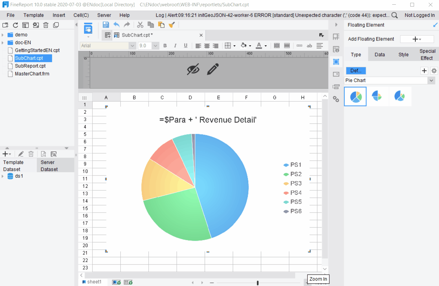 Drill-down Chart-FineReport Help Document