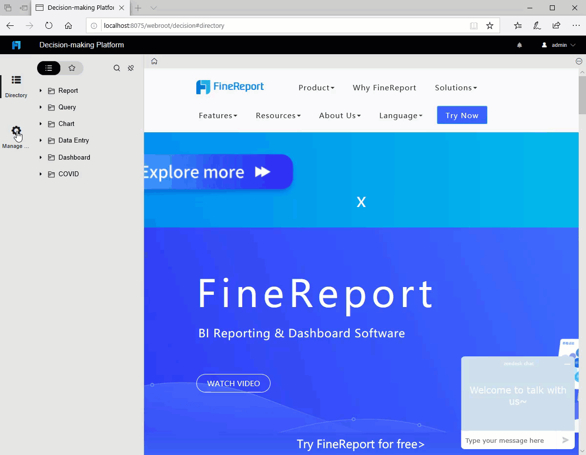 Data Connection at Platform-FineReport Help Document