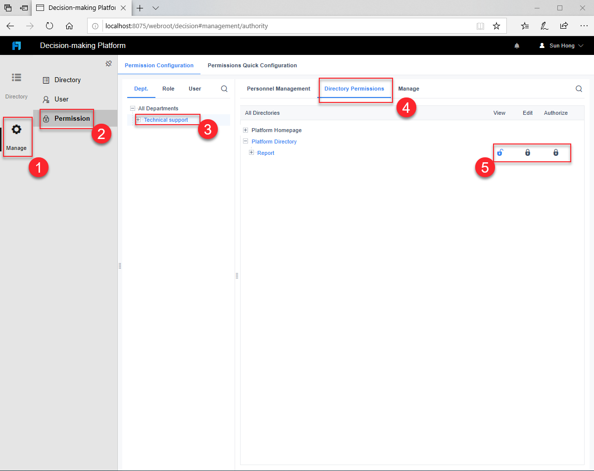 Directory Authorization-FineReport Help Document