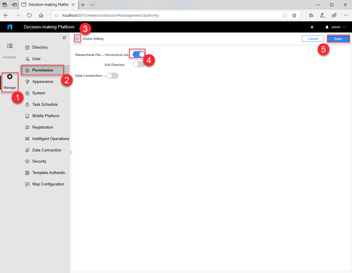 System Management Authorization-FineReport Help Document