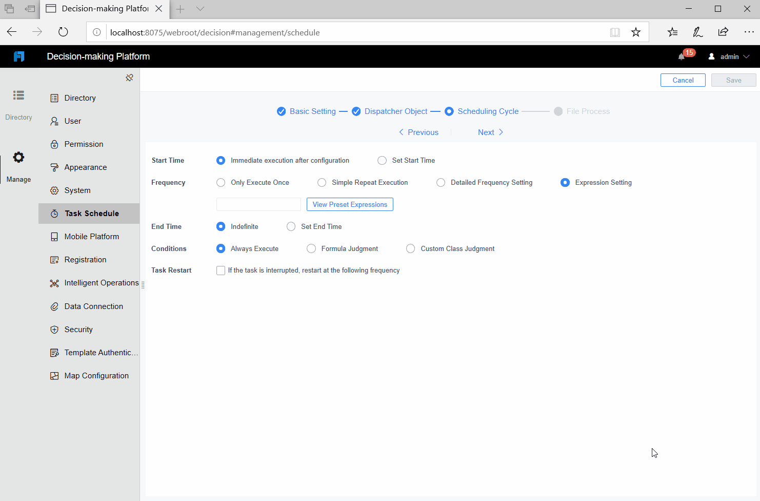 Schedule Expression-FineReport Help Document