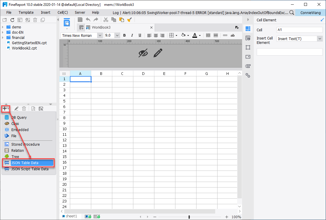 JSON Dataset-FineReport Help Document