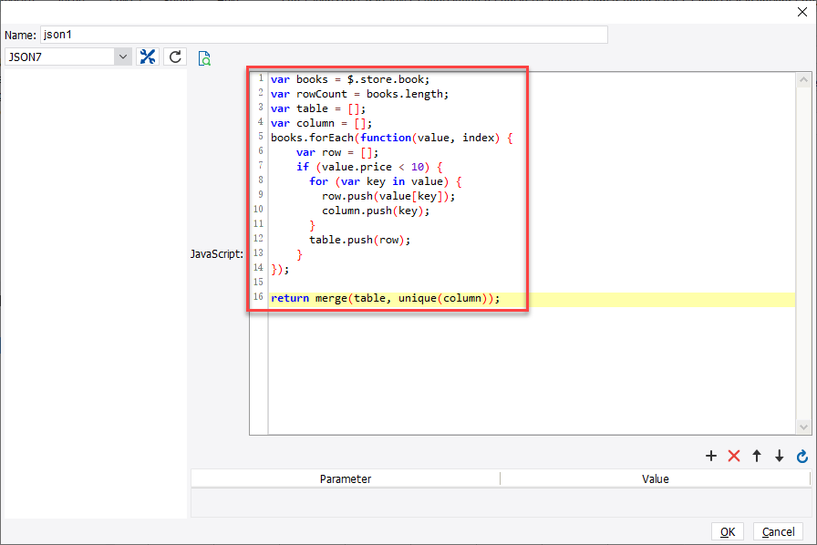JSON Dataset-FineReport Help Document