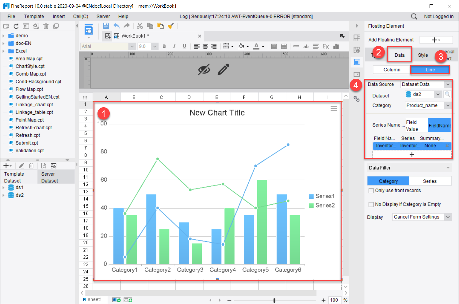 Column Chart-Line Chart-FineReport Help Document