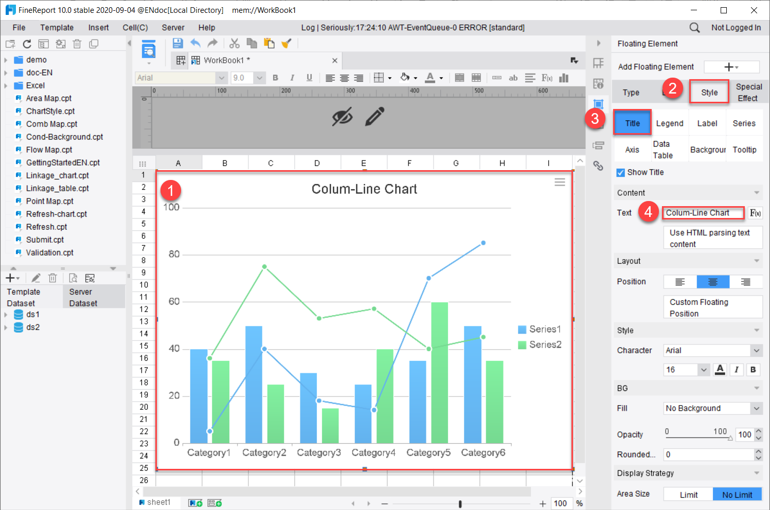 Column Chart-Line Chart-FineReport Help Document