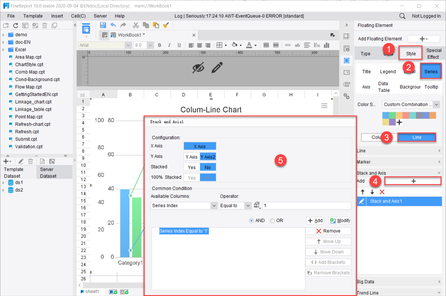 Column Chart-Line Chart-FineReport Help Document