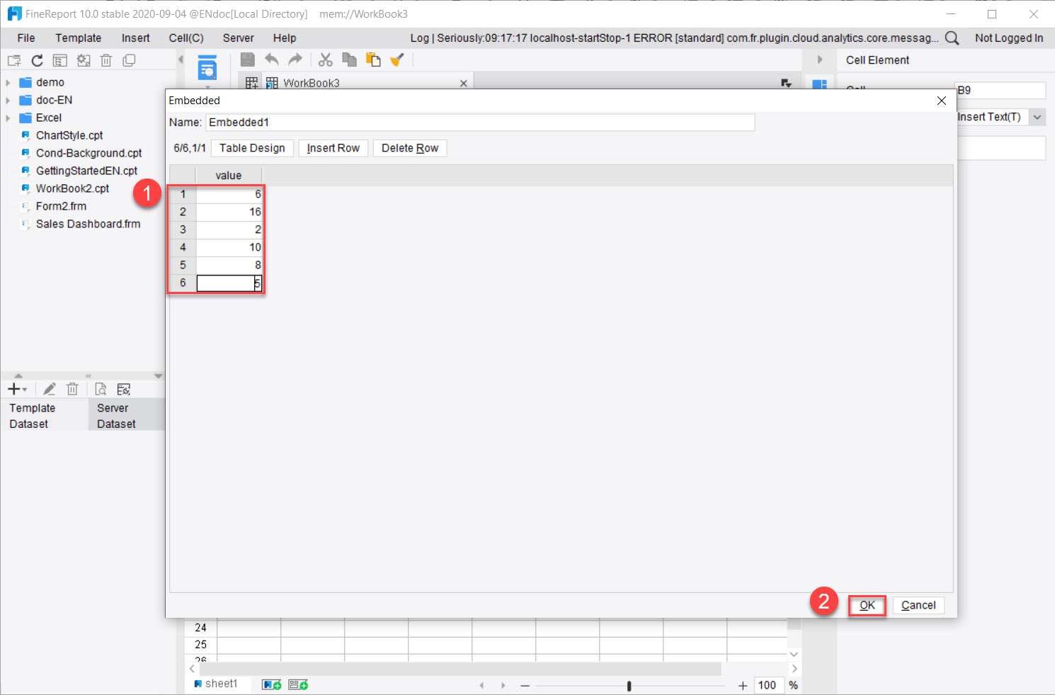 Embedded Dataset-FineReport Help Document