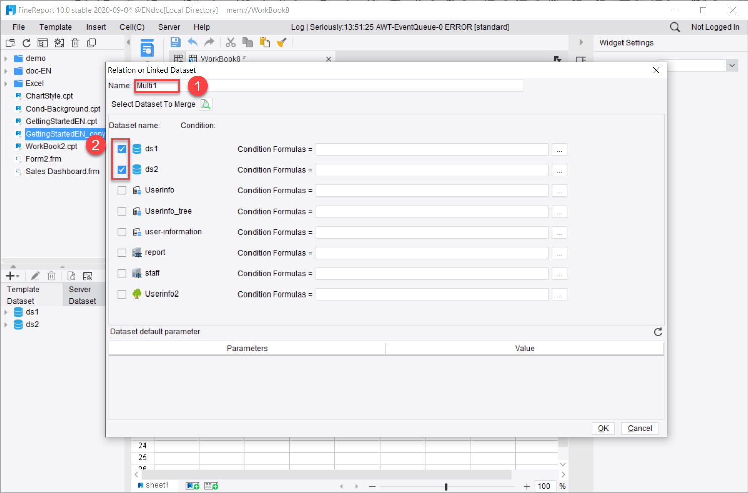 Relation Dataset-FineReport Help Document