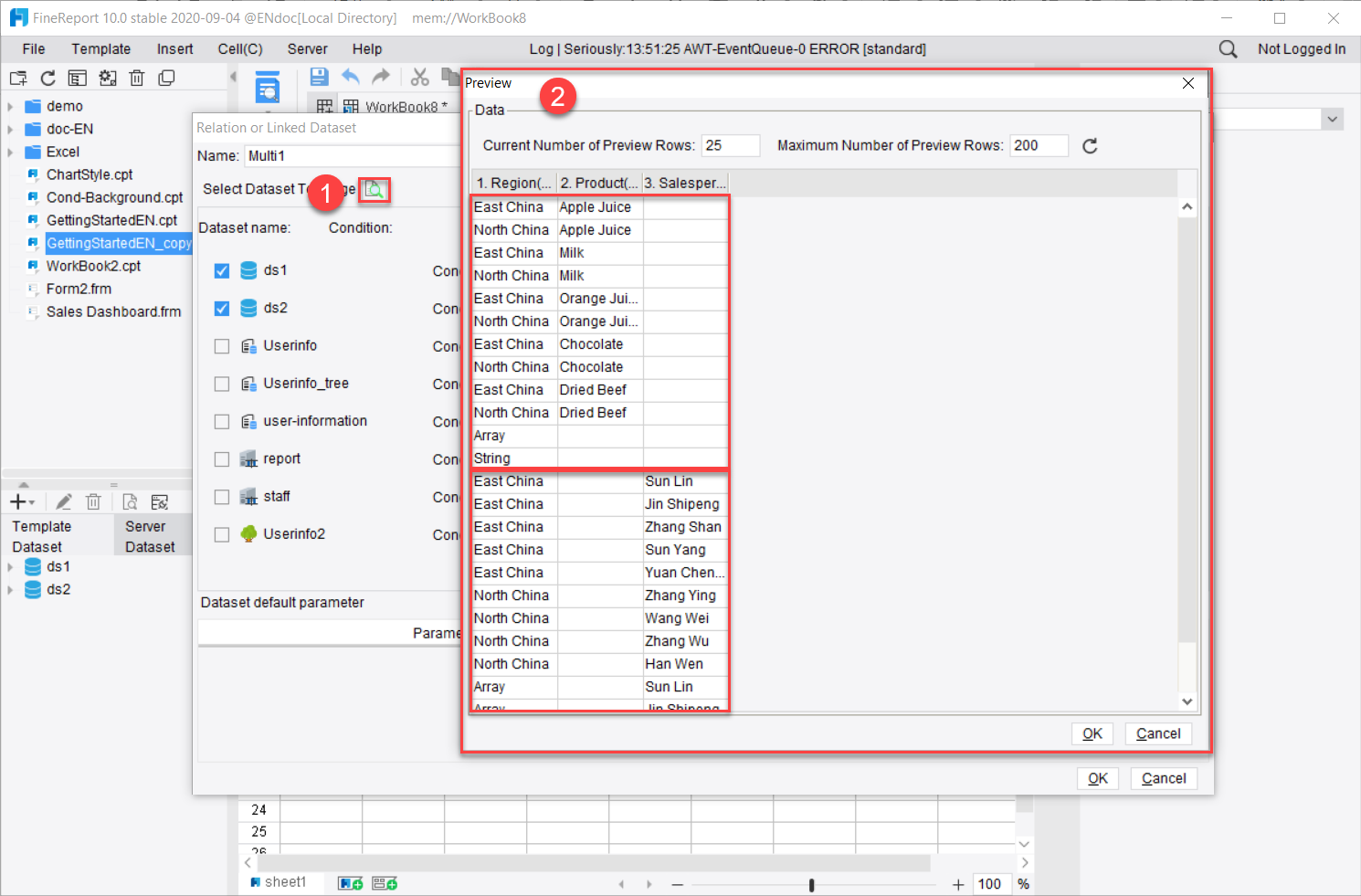 Relation Dataset-FineReport Help Document