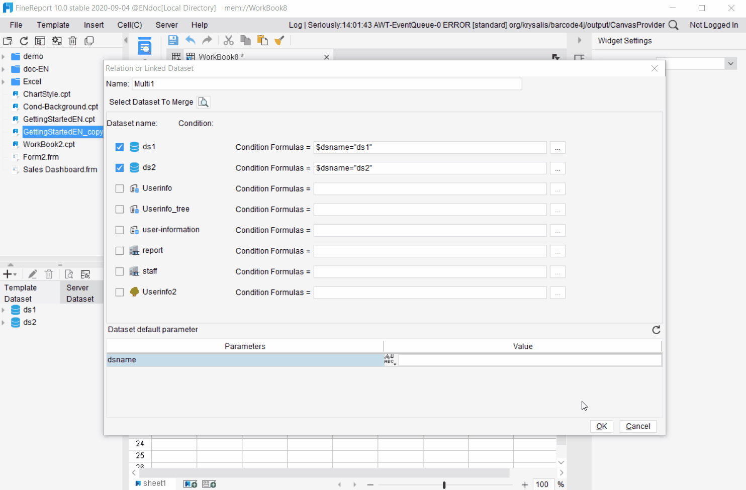 Relation Dataset-FineReport Help Document