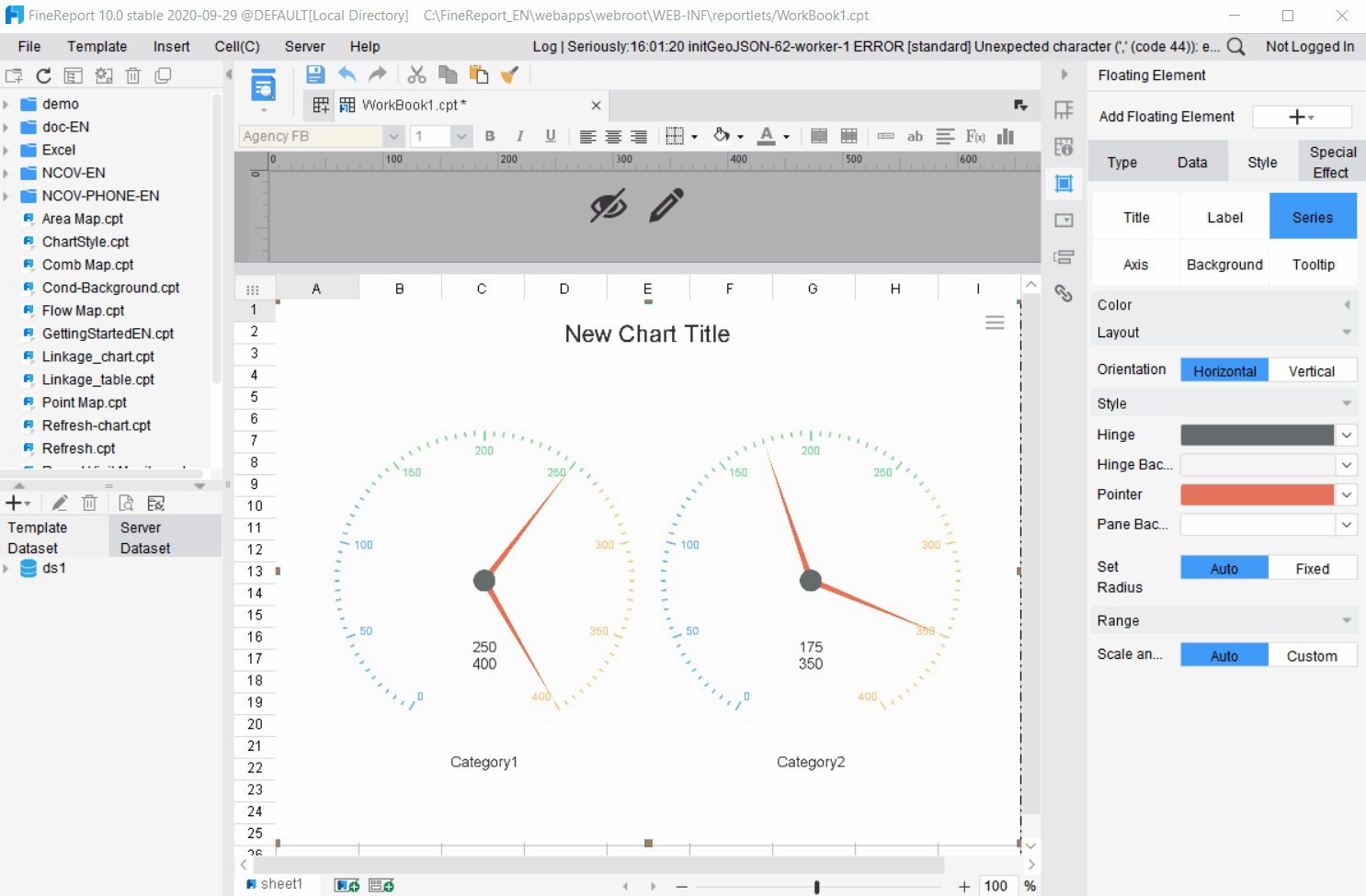 Multi-pointer Gauge-FineReport Help Document