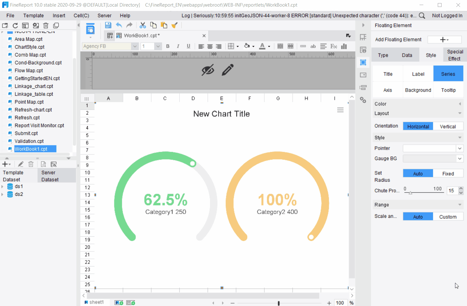 Multi-pointer Gauge-FineReport Help Document