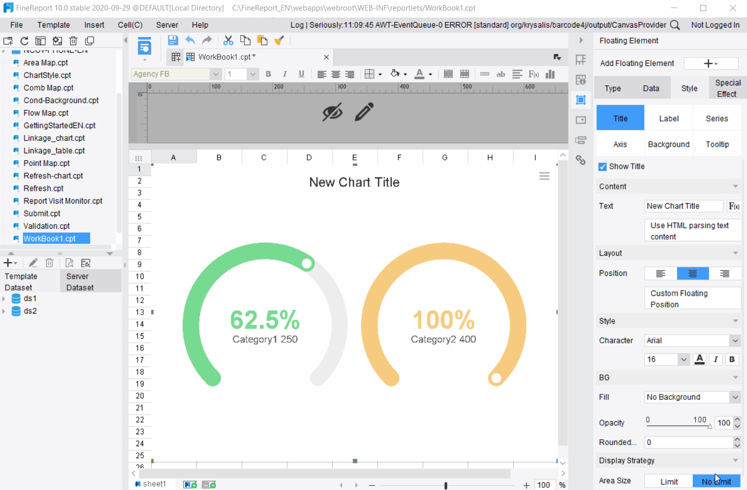 Multi-pointer Gauge-FineReport Help Document