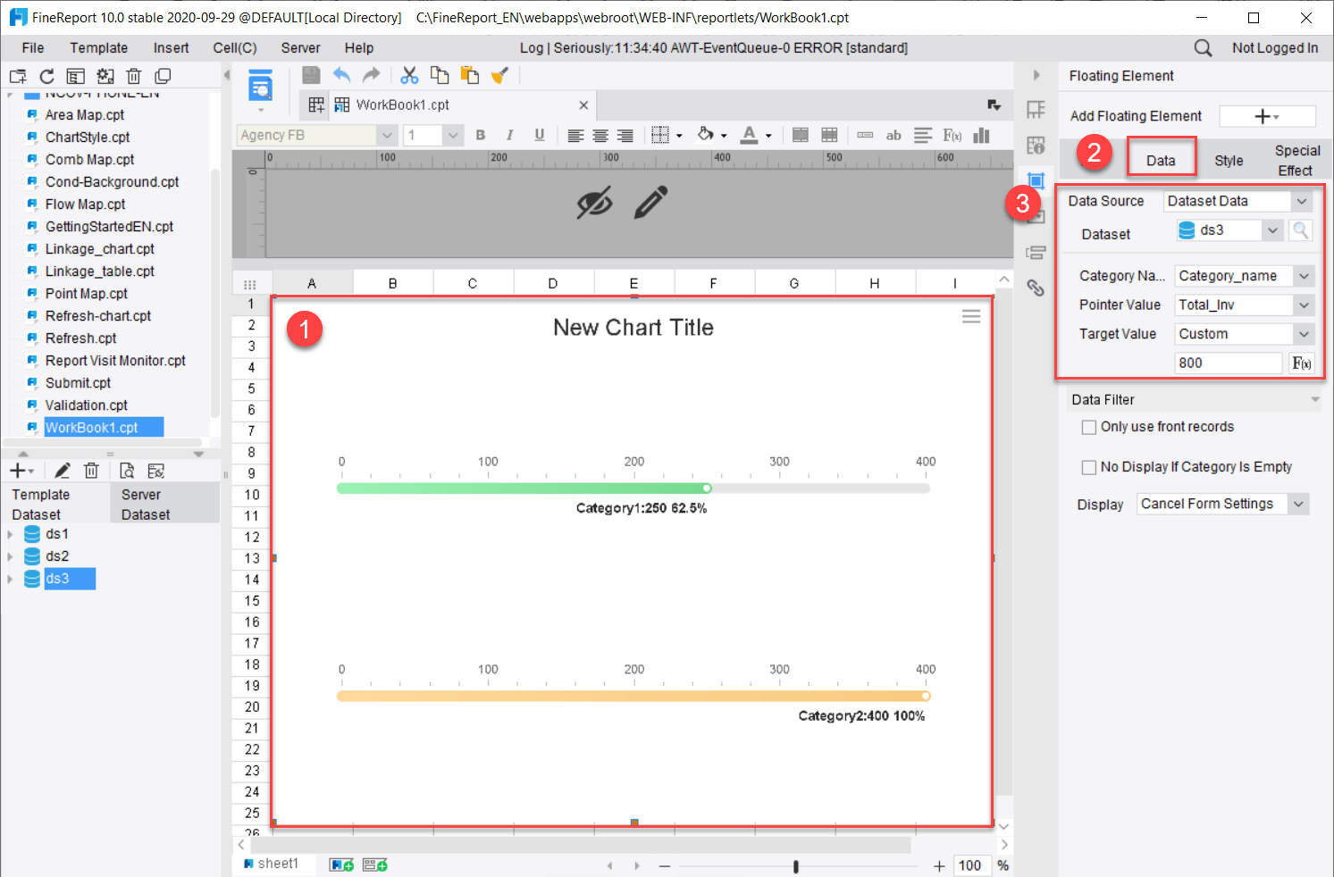 Multi-pointer Gauge-FineReport Help Document