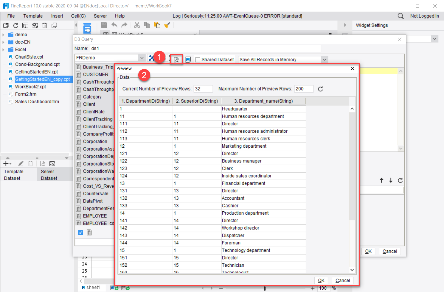 Tree Dataset-FineReport Help Document