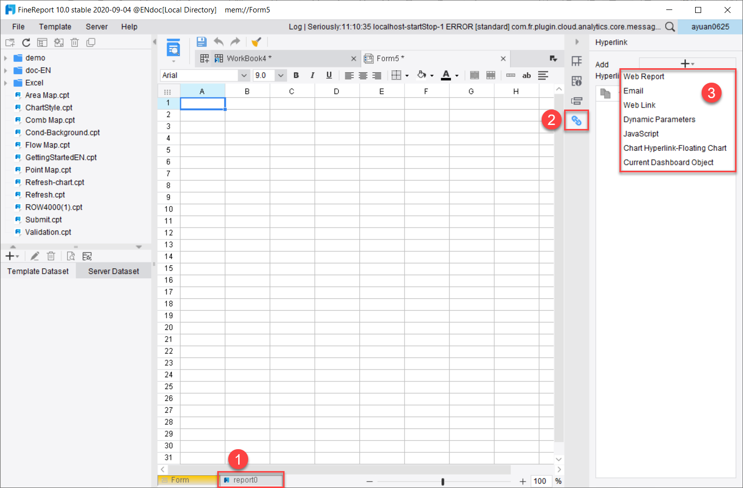 Difference Between Chart Hyperlink and Cell Hyperlink-FineReport Help ...