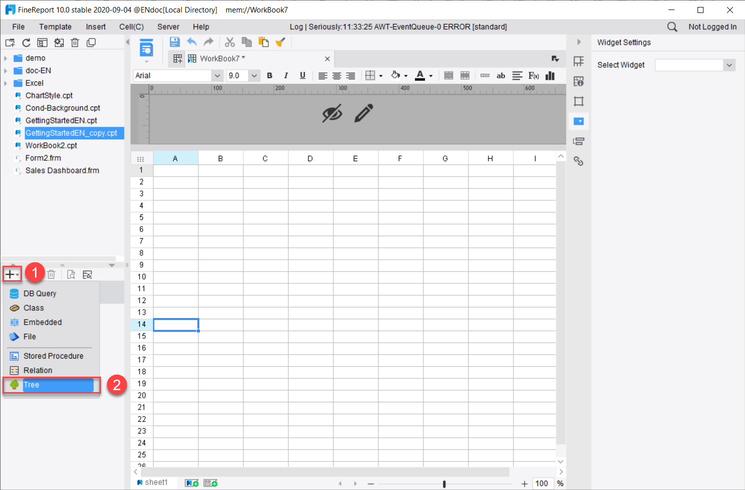 Tree Dataset-FineReport Help Document
