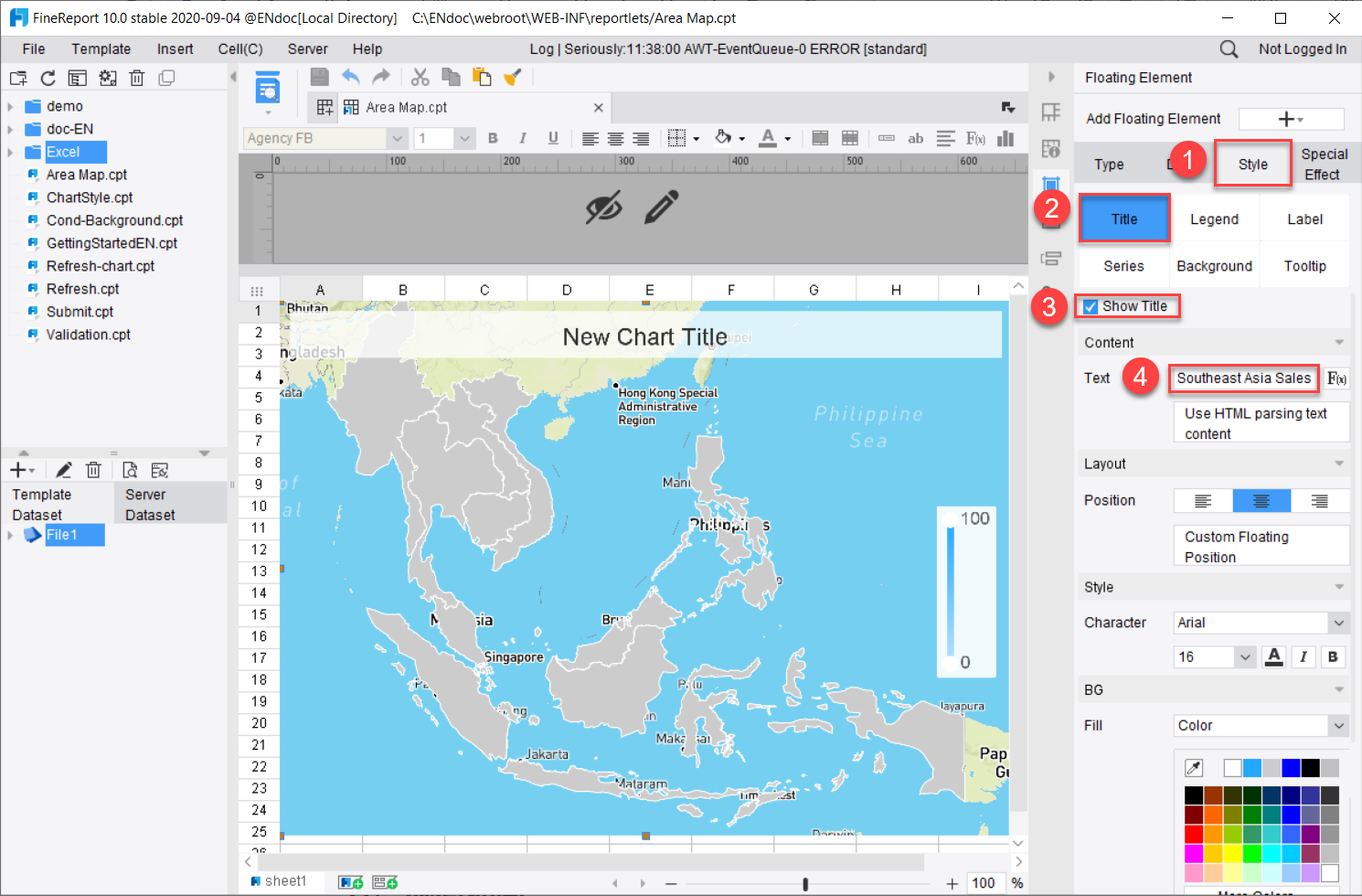 Area Map-FineReport Help Document