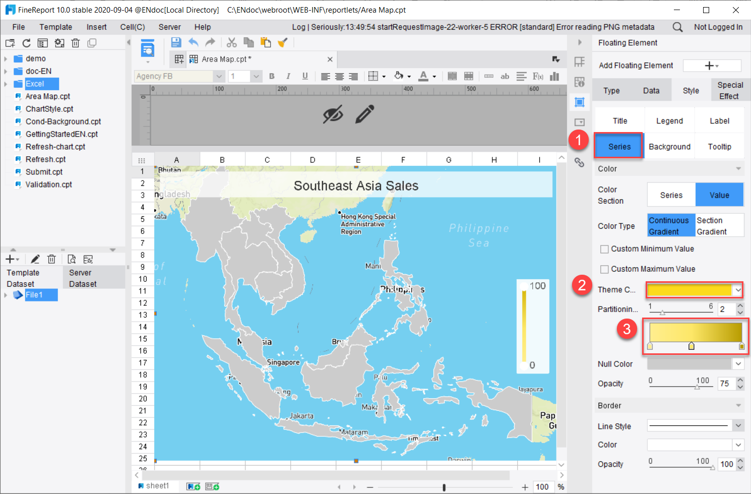 Area Map-FineReport Help Document