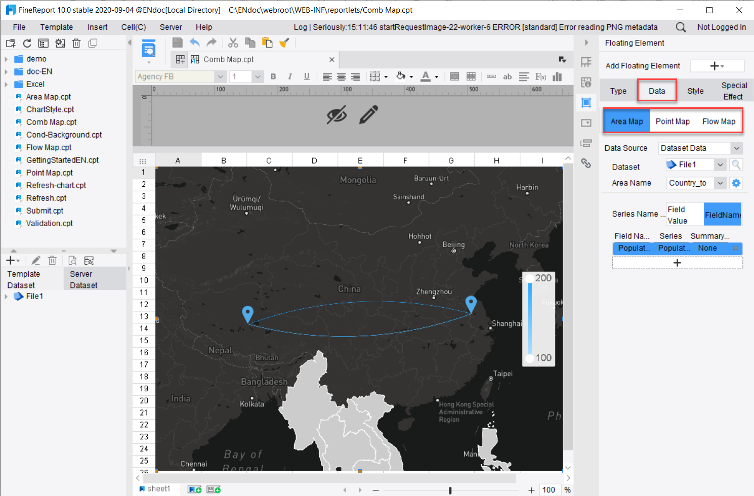 Combination Map-FineReport Help Document