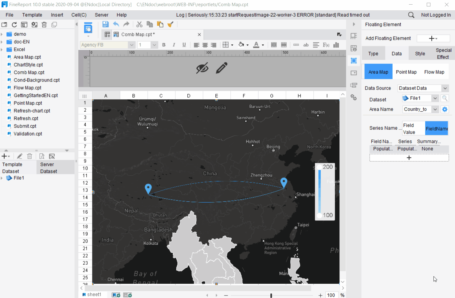 Combination Map-FineReport Help Document