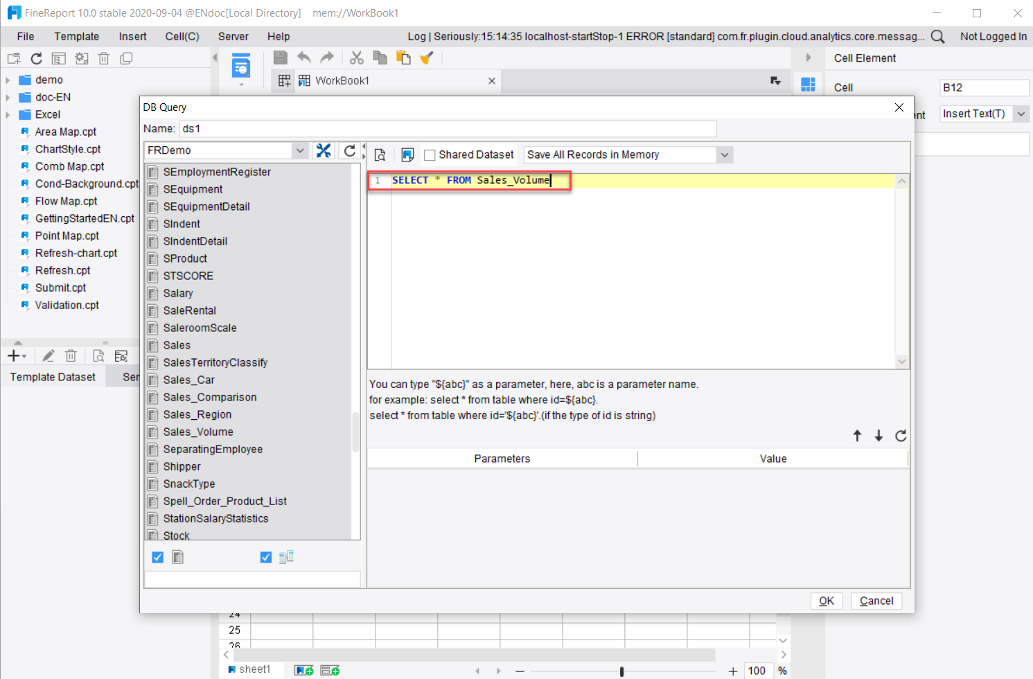 Chart Linkage in General Report-FineReport Help Document