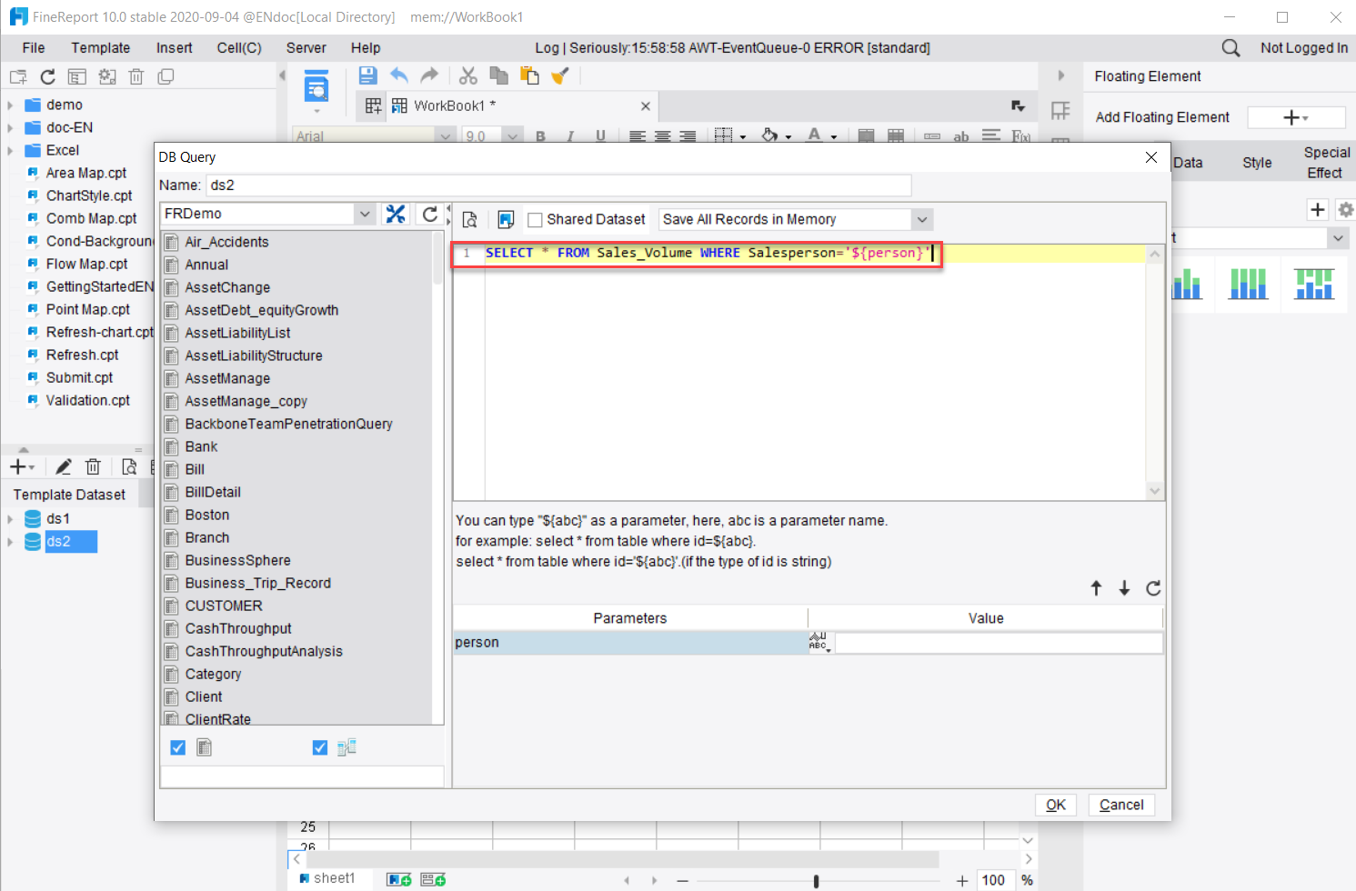 Chart Linkage in General Report-FineReport Help Document