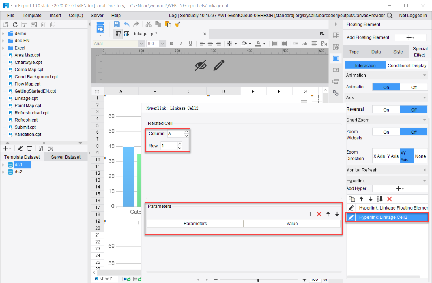 Chart Linkage in General Report-FineReport Help Document