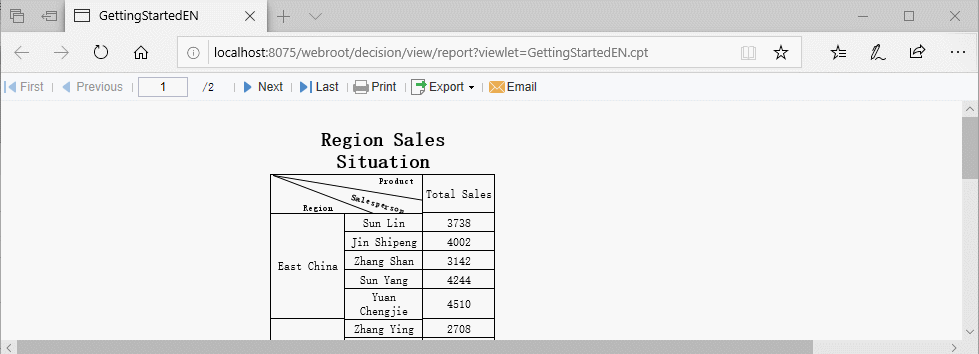 JS Auto scrolling-FineReport Help Document