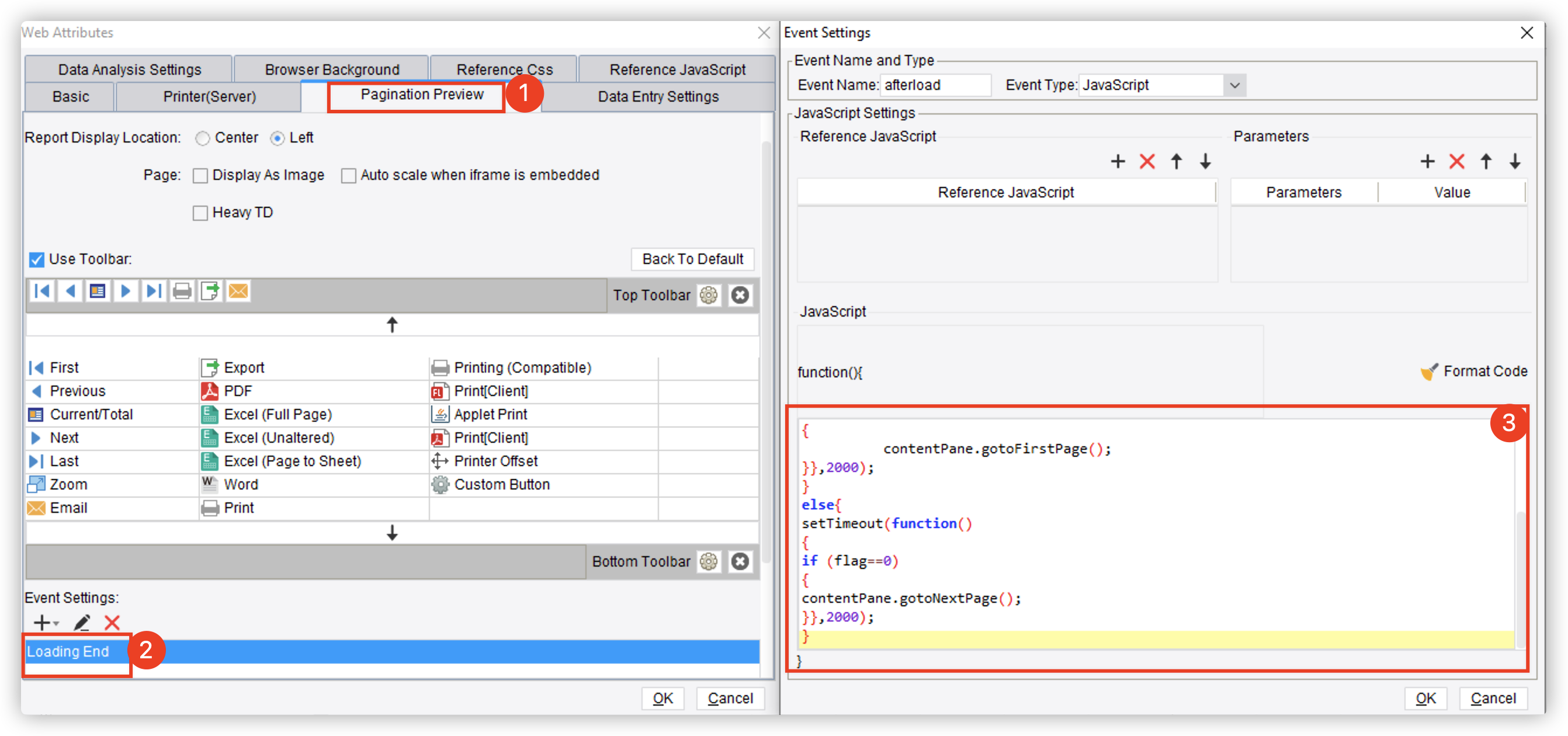 JS 自動ページめくり- FineReport Help Document