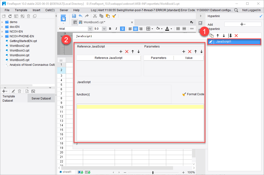 JavaScript-FineReport Help Document