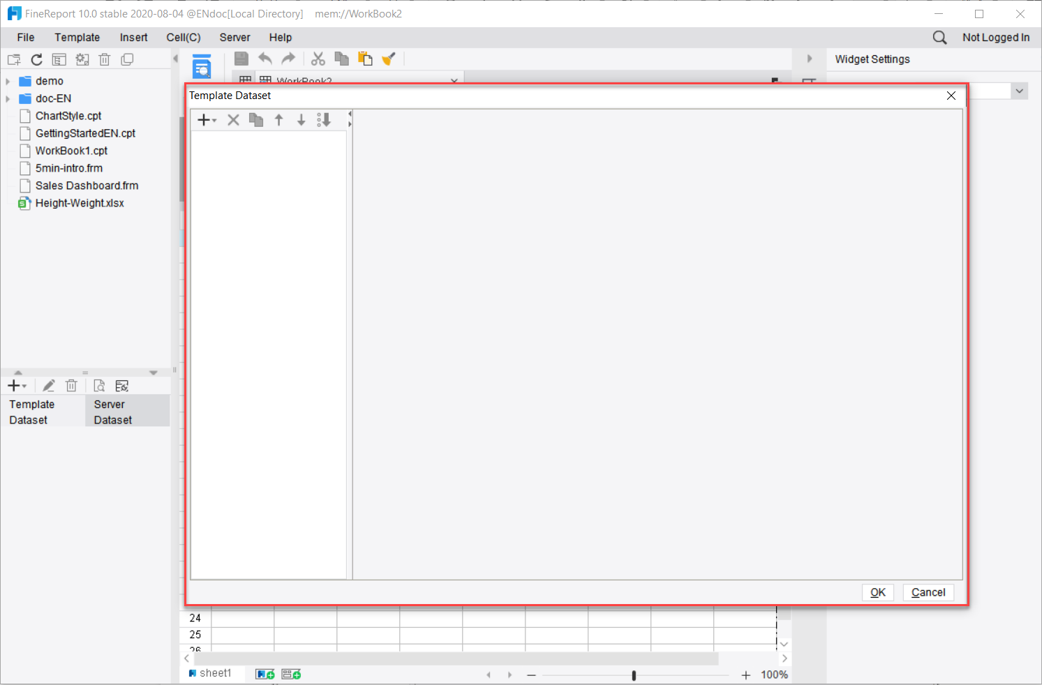 Template Dataset-FineReport Help Document