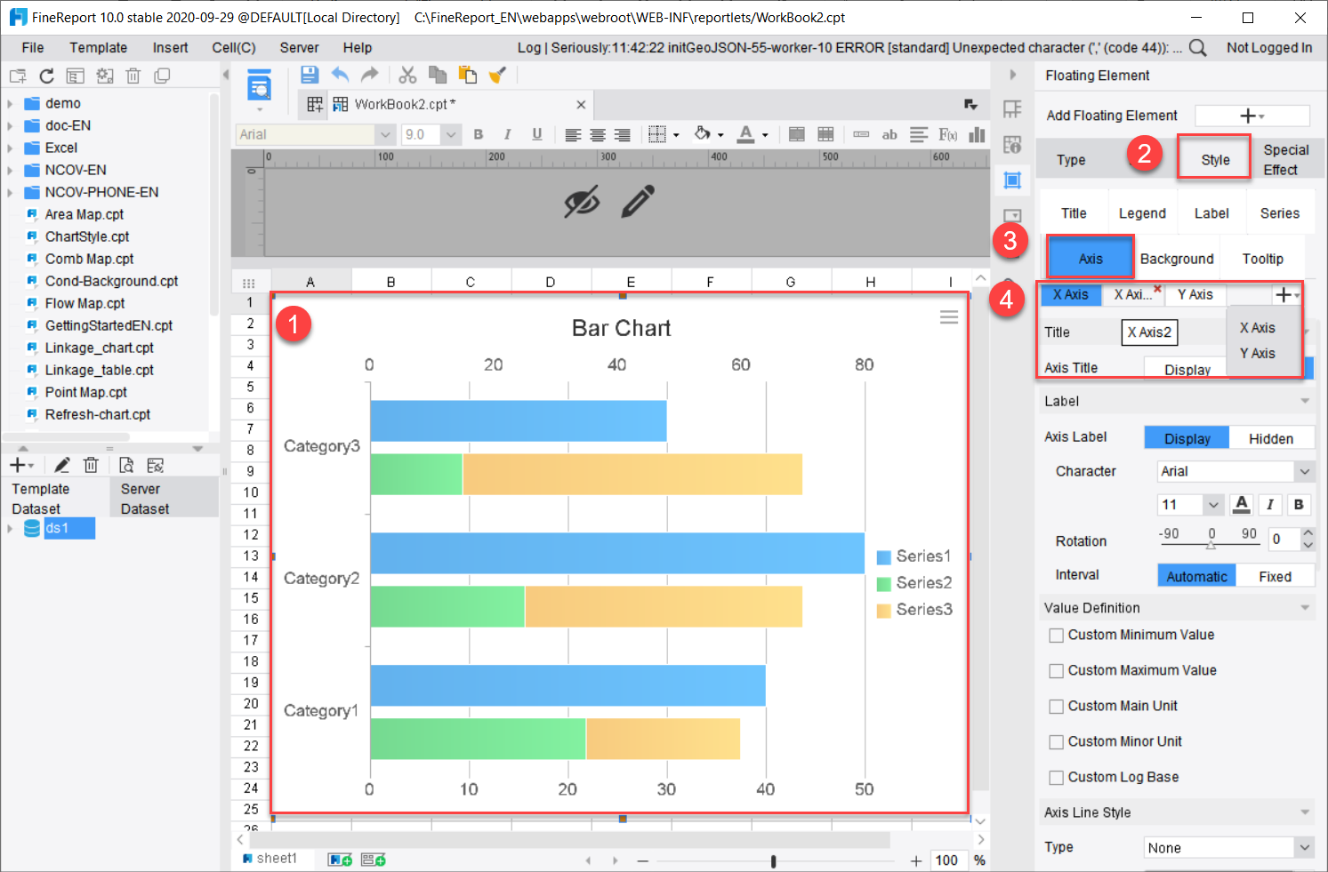 Bar Chart-FineReport Help Document