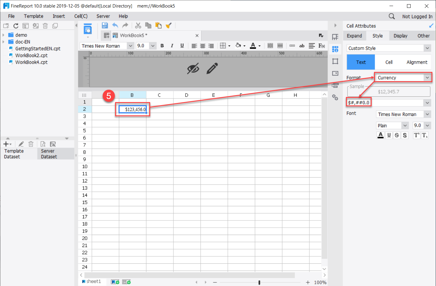 Cell Style-FineReport Help Document