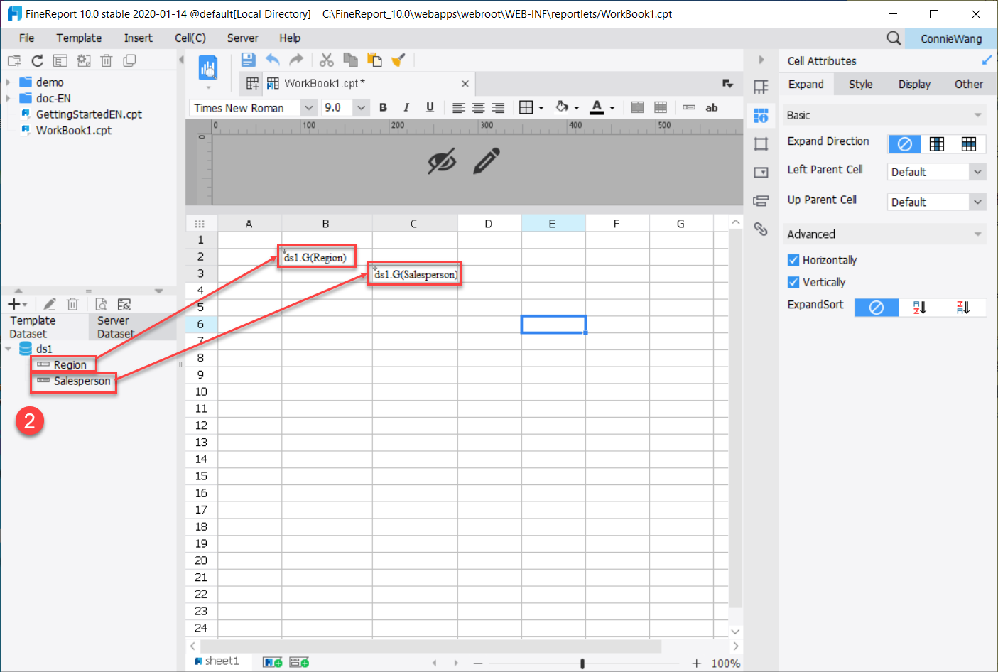 Cell Expansion and Parent-child Cell-FineReport Help Document