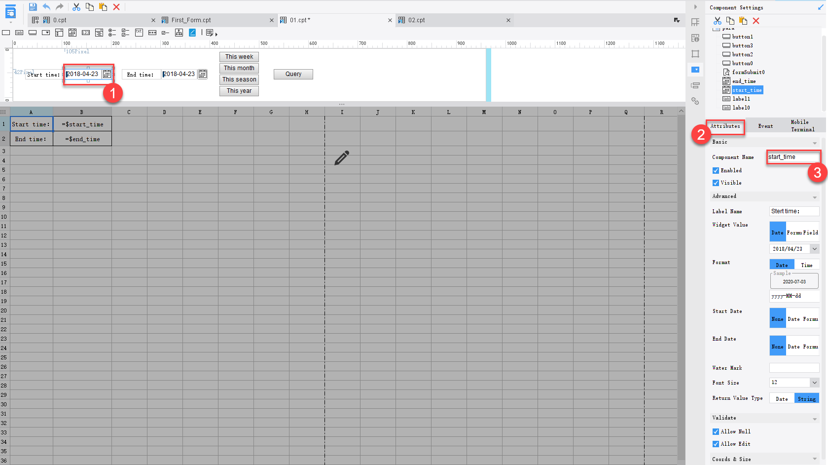 JS Custom Buttons Assign Specified Range Values-FineReport Help Document