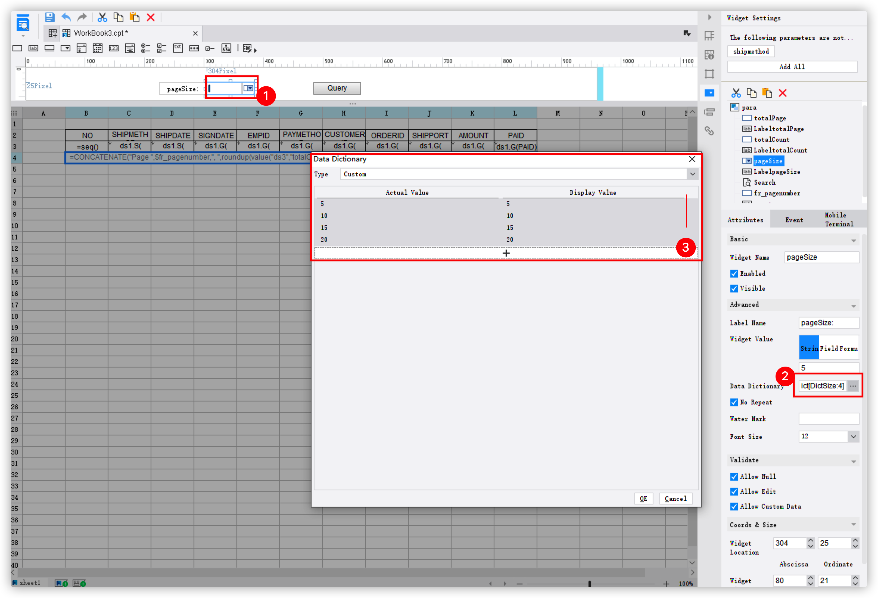 JS Custom fixed rows per page-FineReport Help Document
