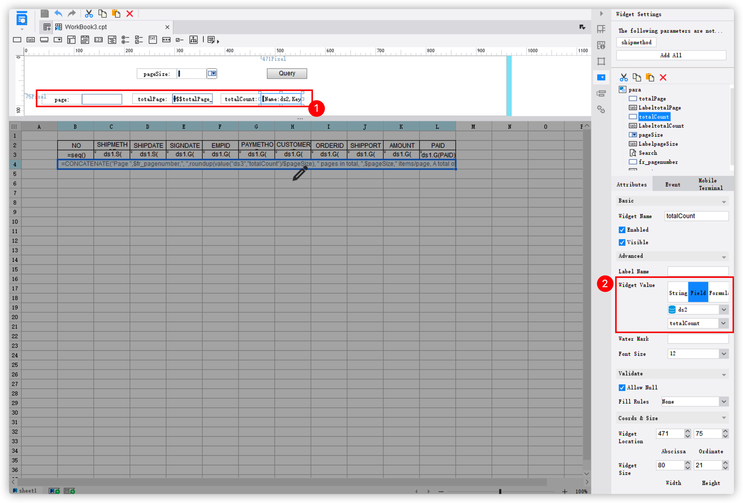 JS Custom fixed rows per page-FineReport Help Document