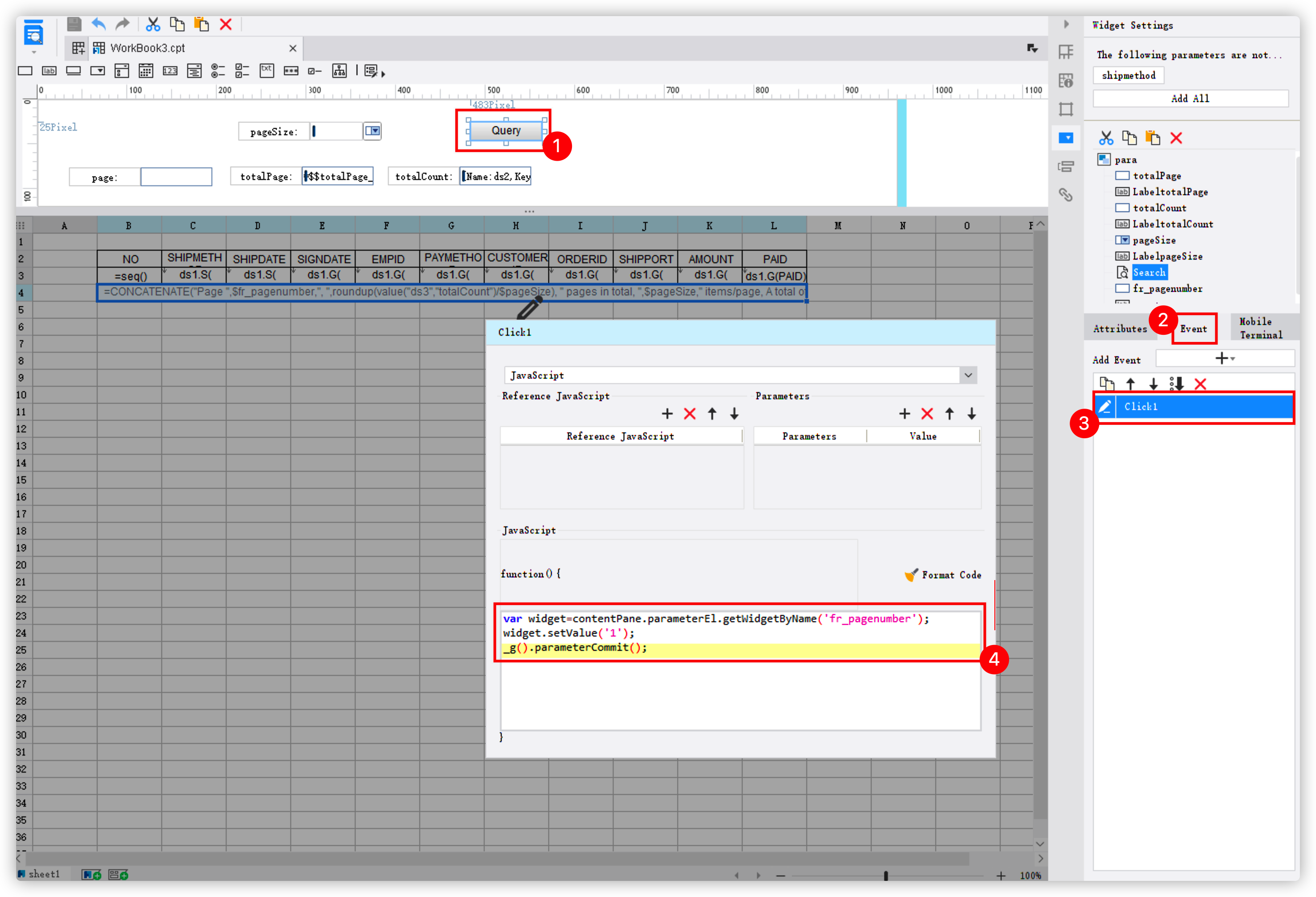 JS Custom fixed rows per page-FineReport Help Document