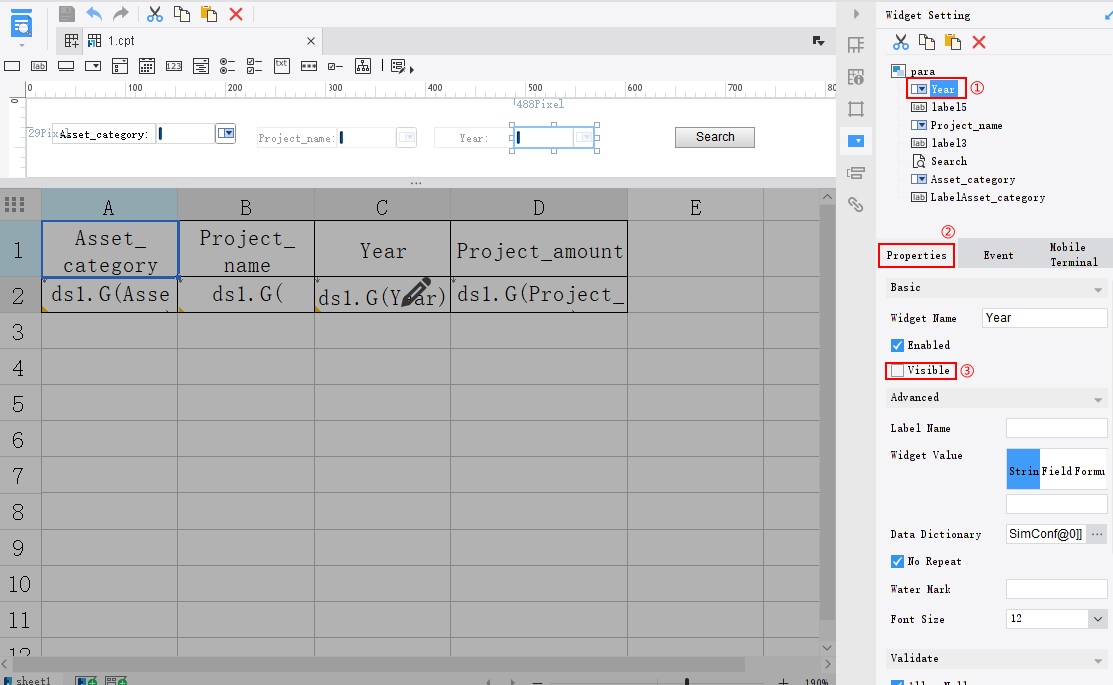 Js Control Whether The Parameter Widget Is Displayed Finereport Help 5781