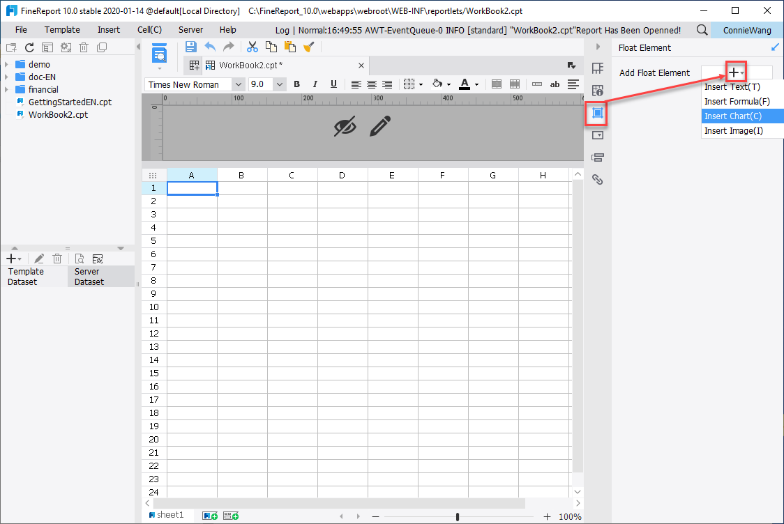 Floating Chart-FineReport Help Document