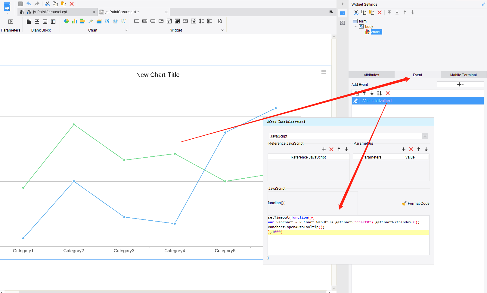 Chart data tooltip auto display-FineReport Help Document