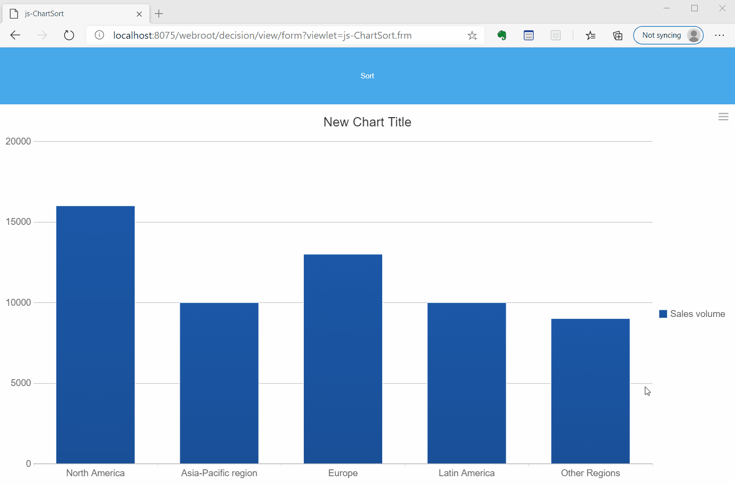 Chart data sorting-FineReport Help Document