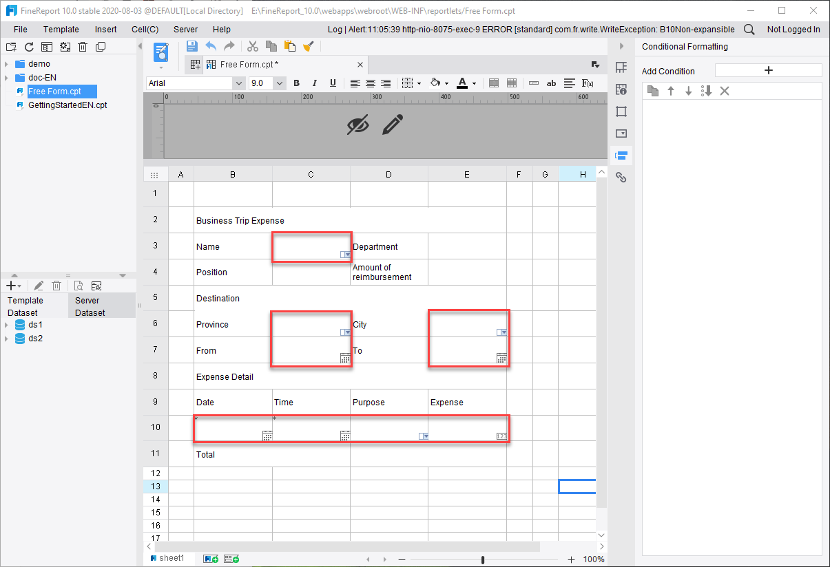 Customized Data Entry-FineReport Help Document