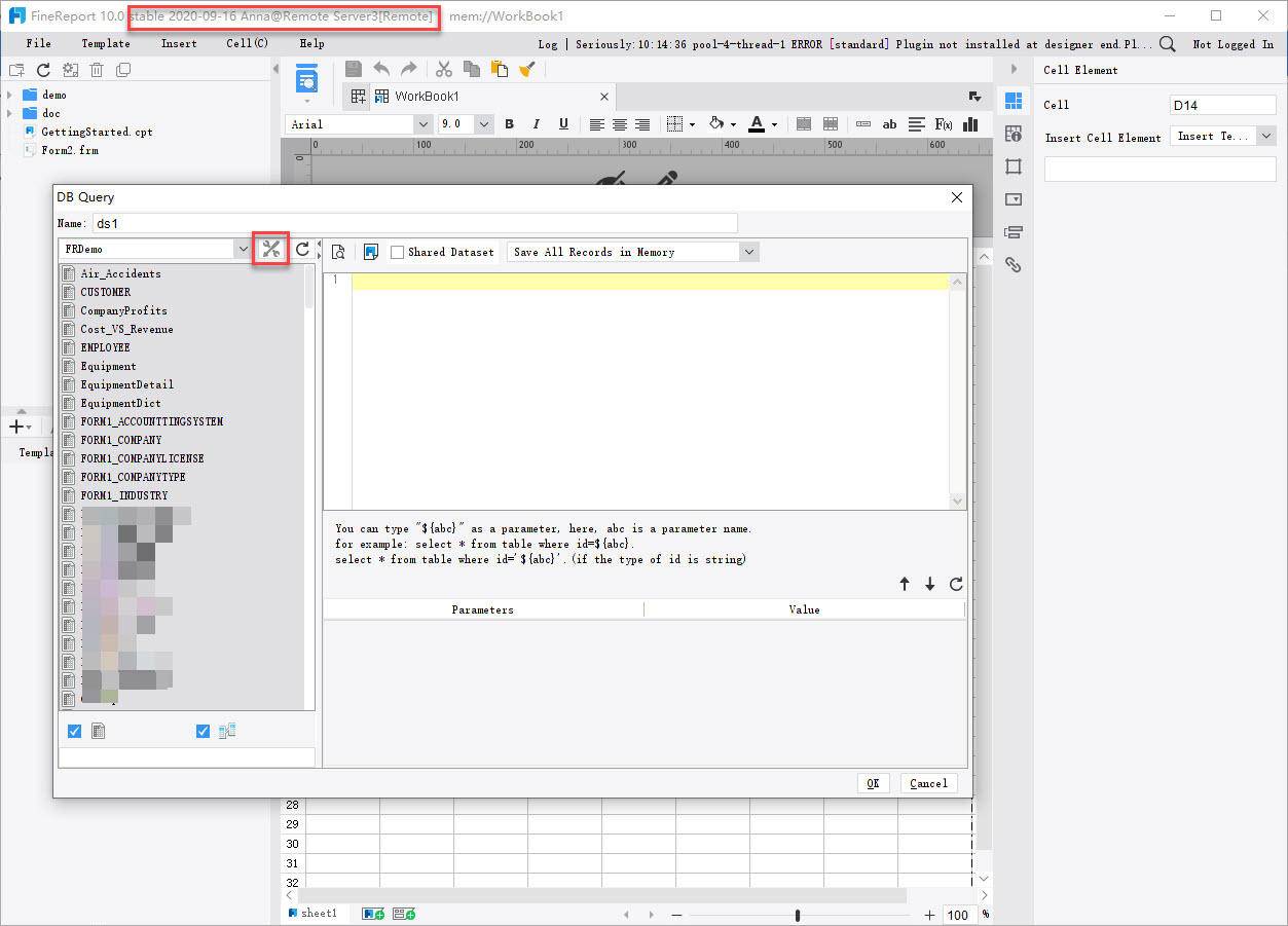 Remote Design-FineReport Help Document