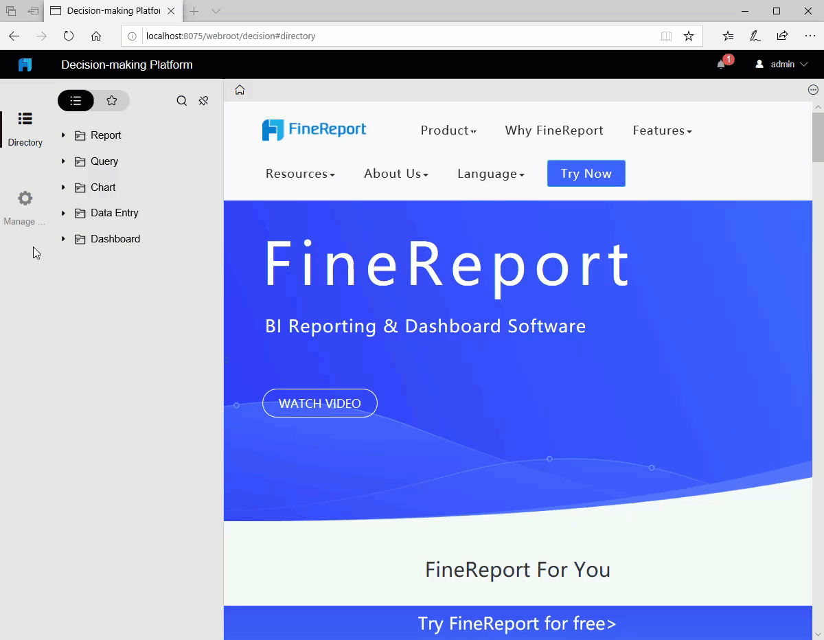 Cluster Settings-FineReport Help Document