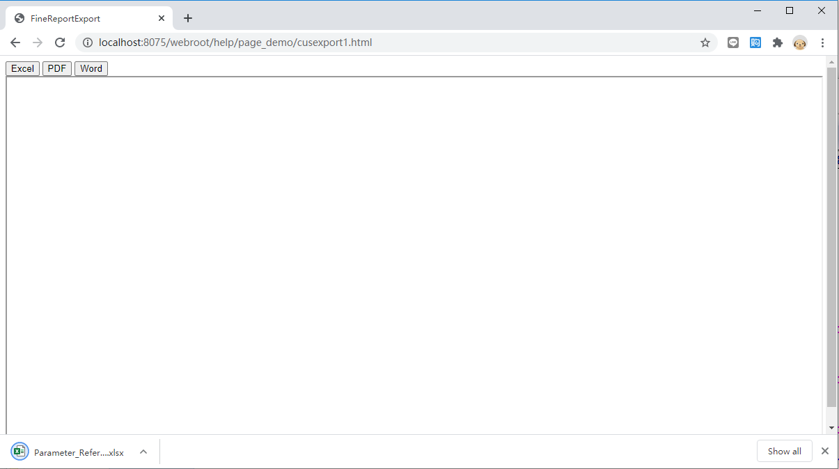 Custom Export Button-FineReport Help Document
